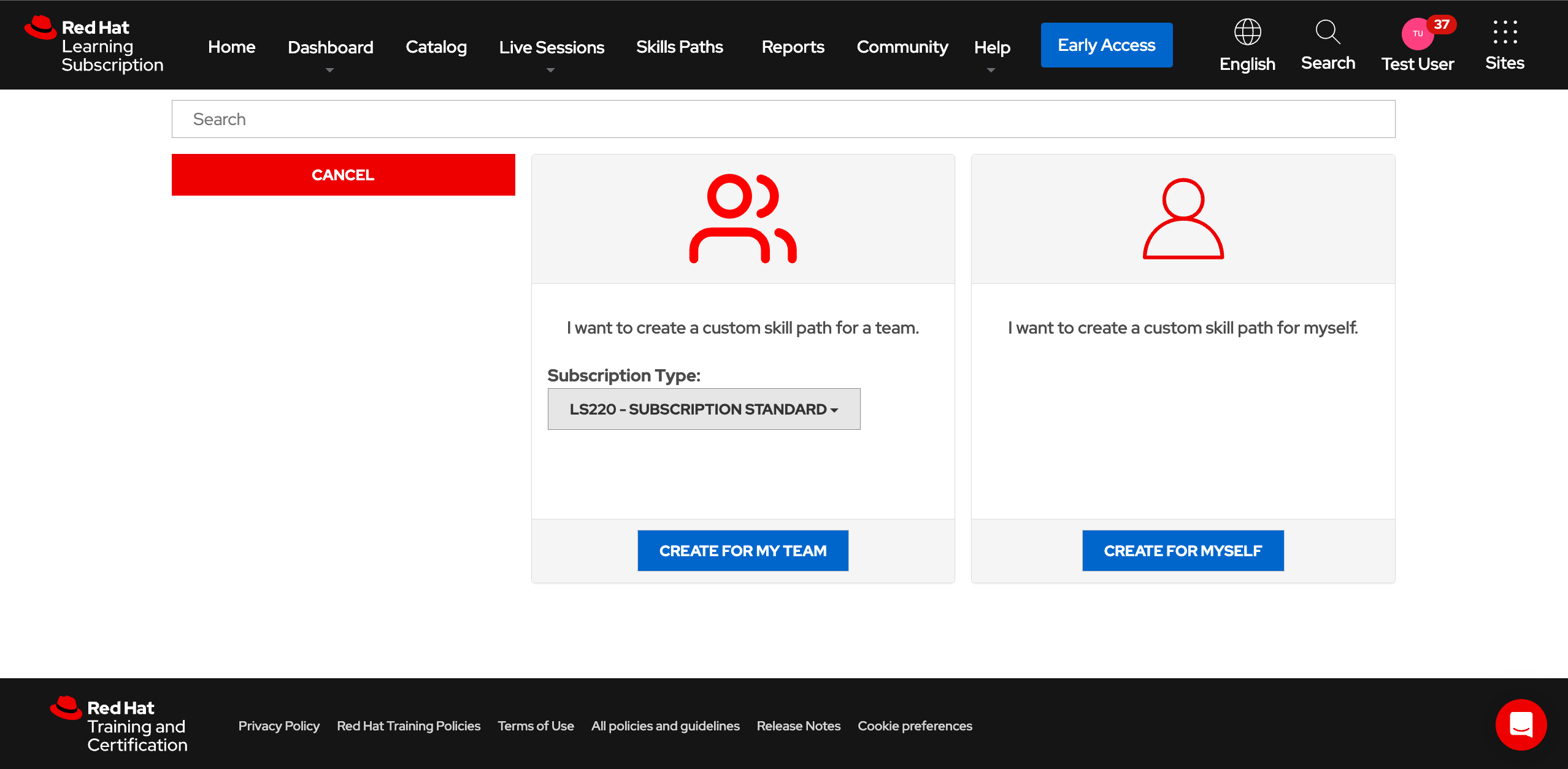 Red Hat Learning Subscription Management Reporting: Getting started