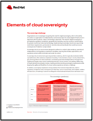 Elements of cloud sovereignty