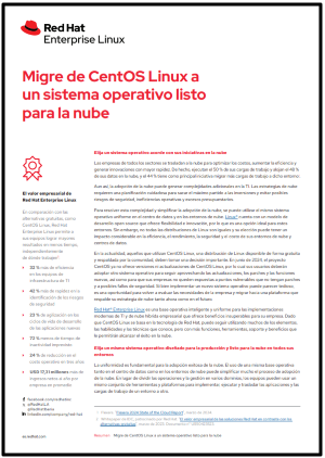 Migre de CentOS Linux a un sistema operativo listo para la nube