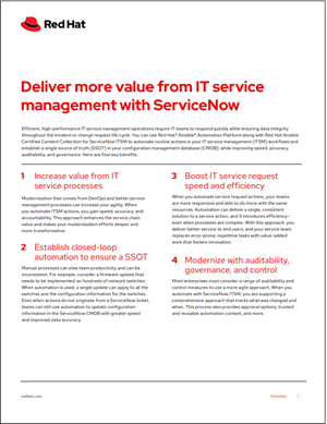 Deliver more value from IT service management with ServiceNow