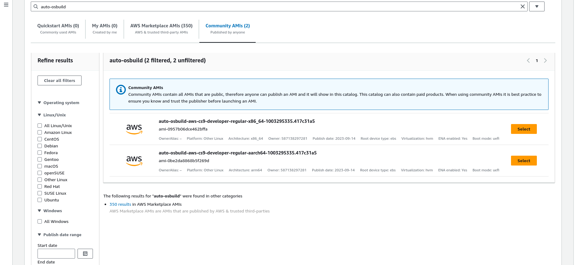 Running Automotive Stream Distribution (AutoSD) images in AWS