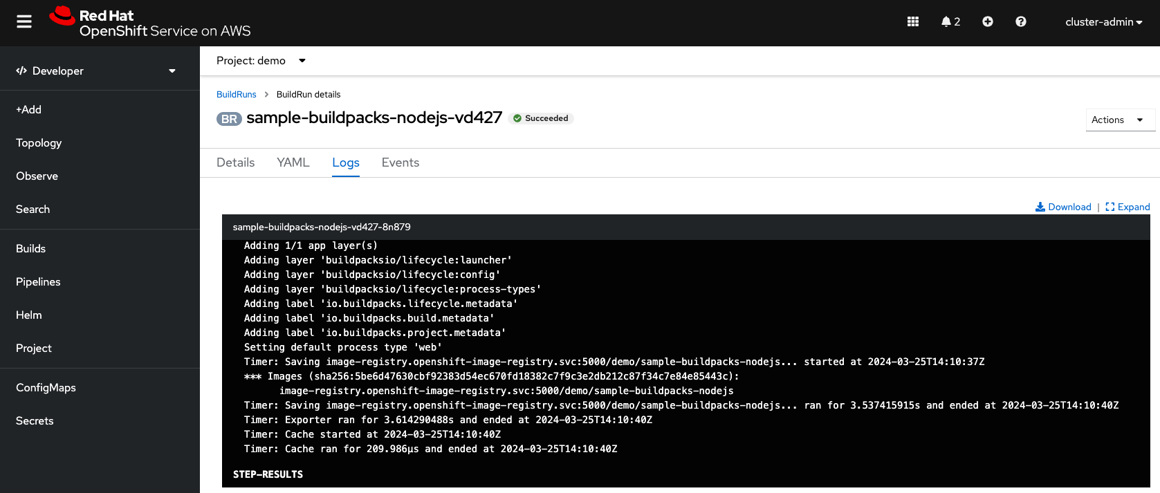 Builds for Red Hat OpenShift is now generally available