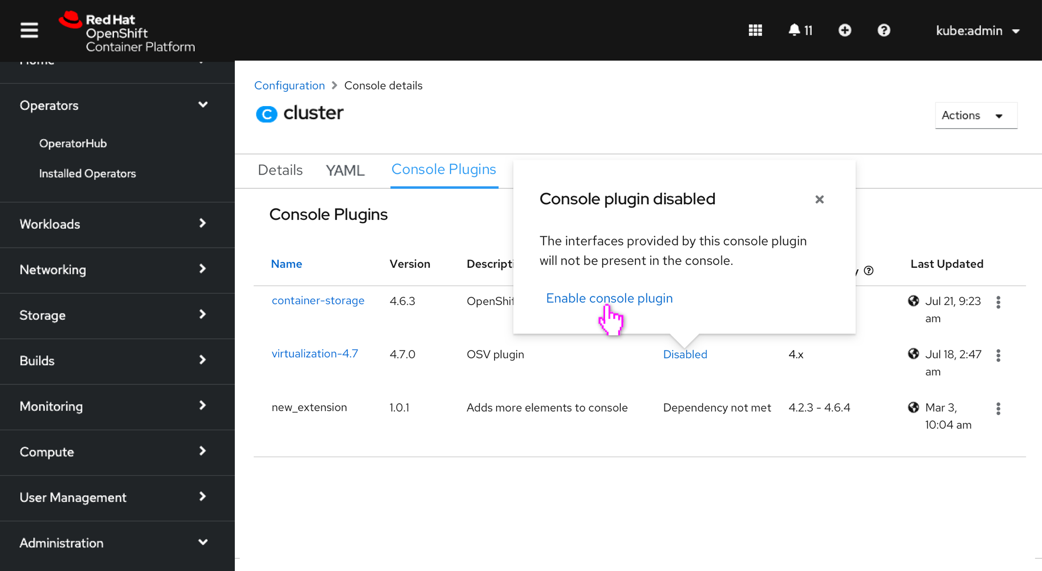 A Guide to Managing Plugins in OpenShift 4.10