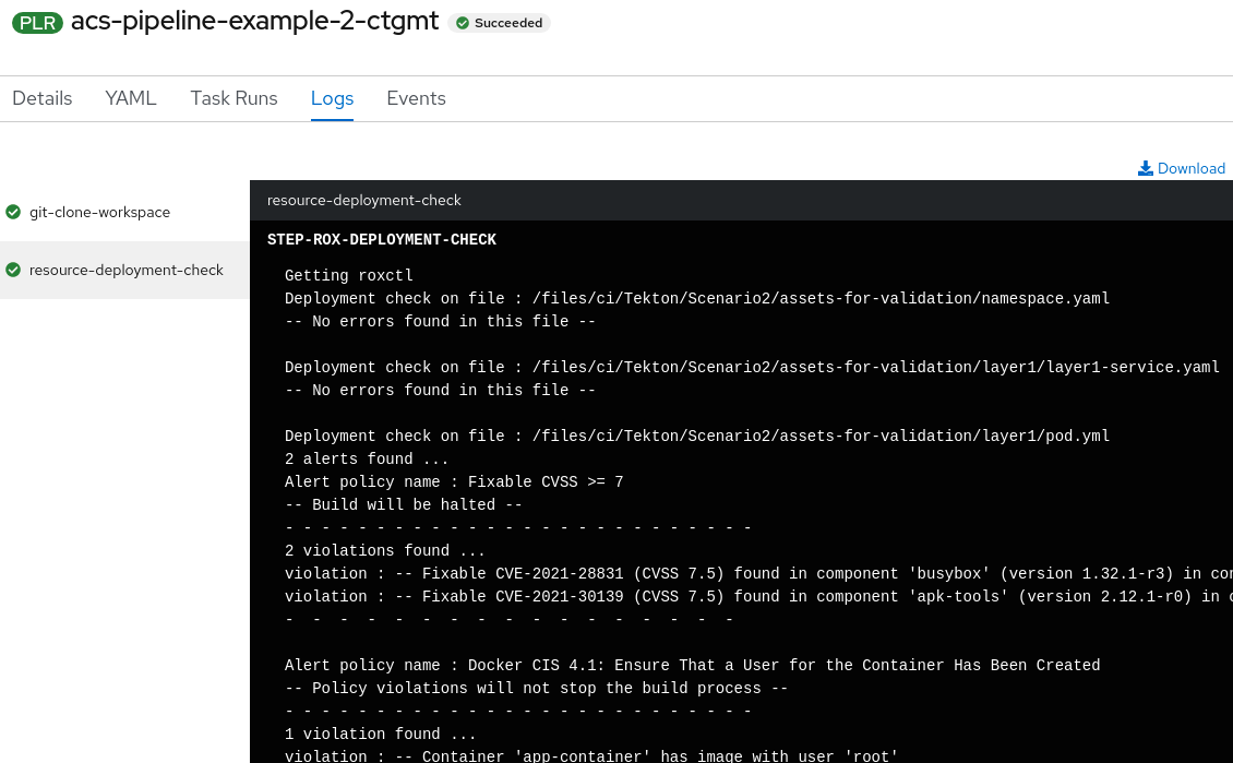 Using OpenShift Pipelines to Automate Red Hat Advanced Cluster Security ...