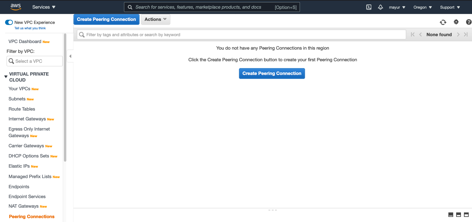 Using VPC Peering to Connect an OpenShift Service on an AWS (ROSA ...