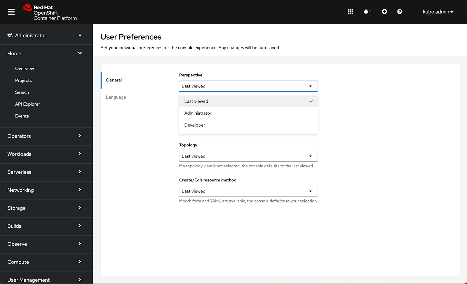 Customizing Your OpenShift Experience With User Preferences