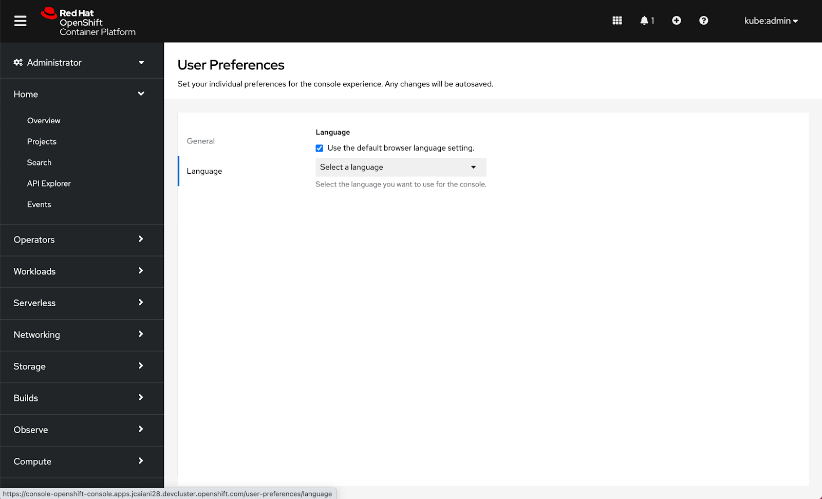 Customizing Your OpenShift Experience With User Preferences