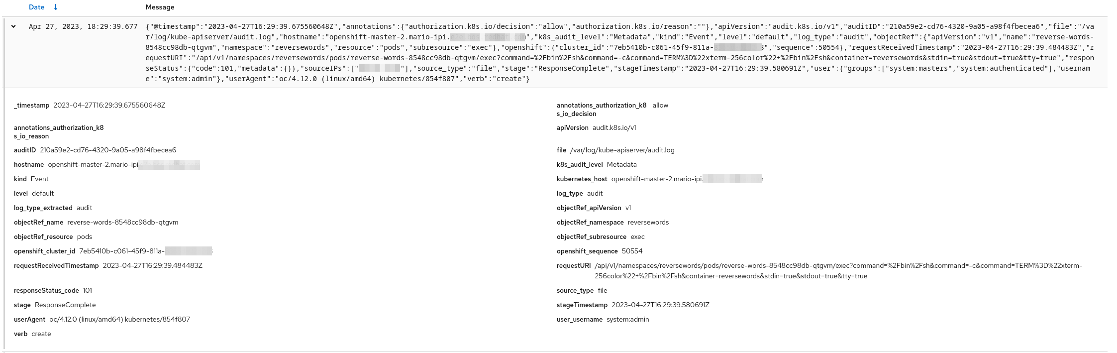 OpenShift Logging and Kubernetes Auditing - The mighty Duo
