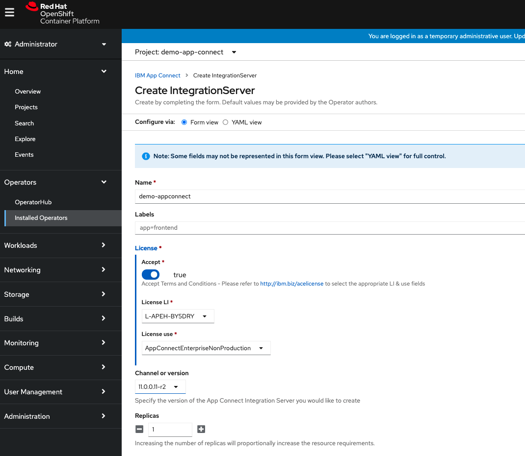 Rehosting IBM App Connect on OpenShift Container Platform