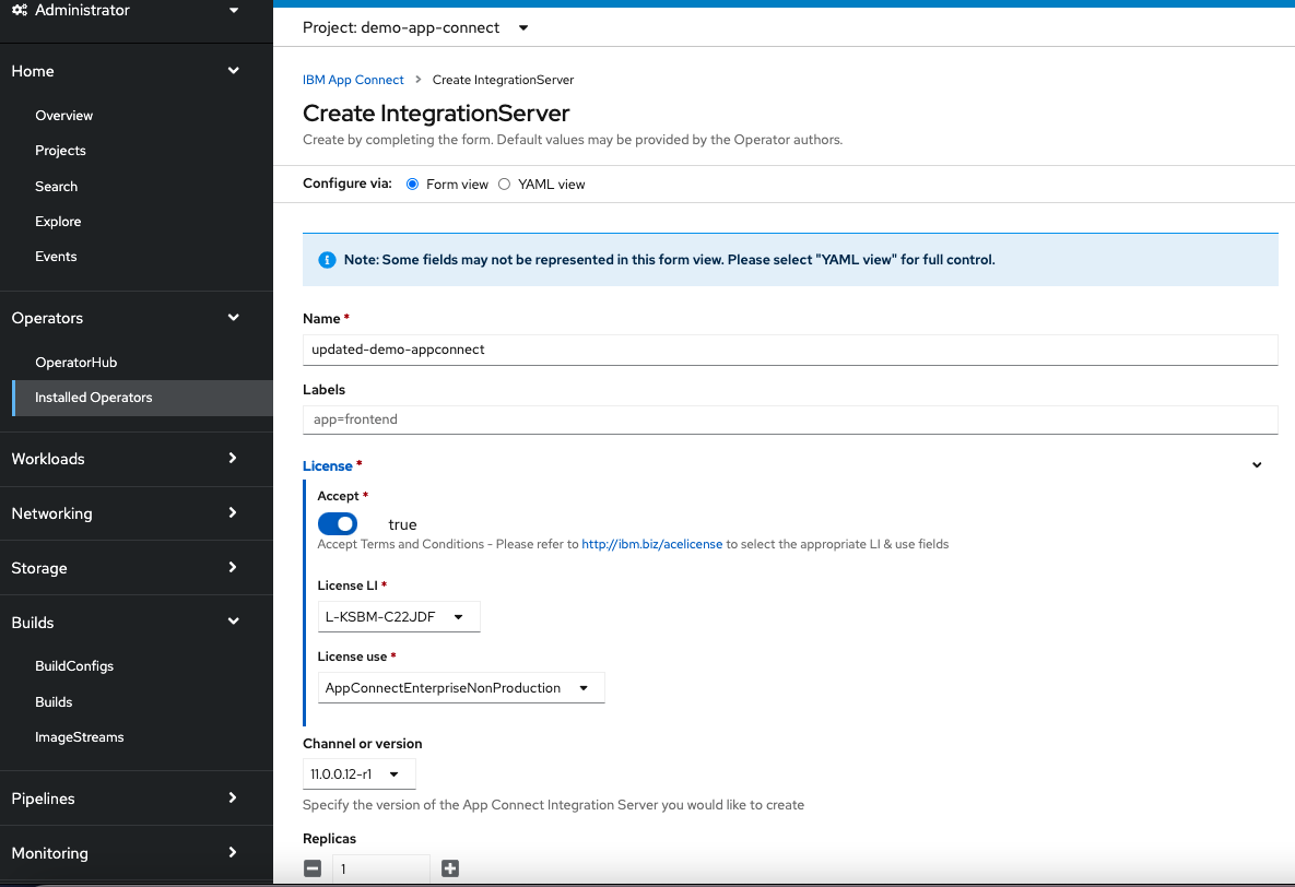Rehosting IBM App Connect on OpenShift Container Platform