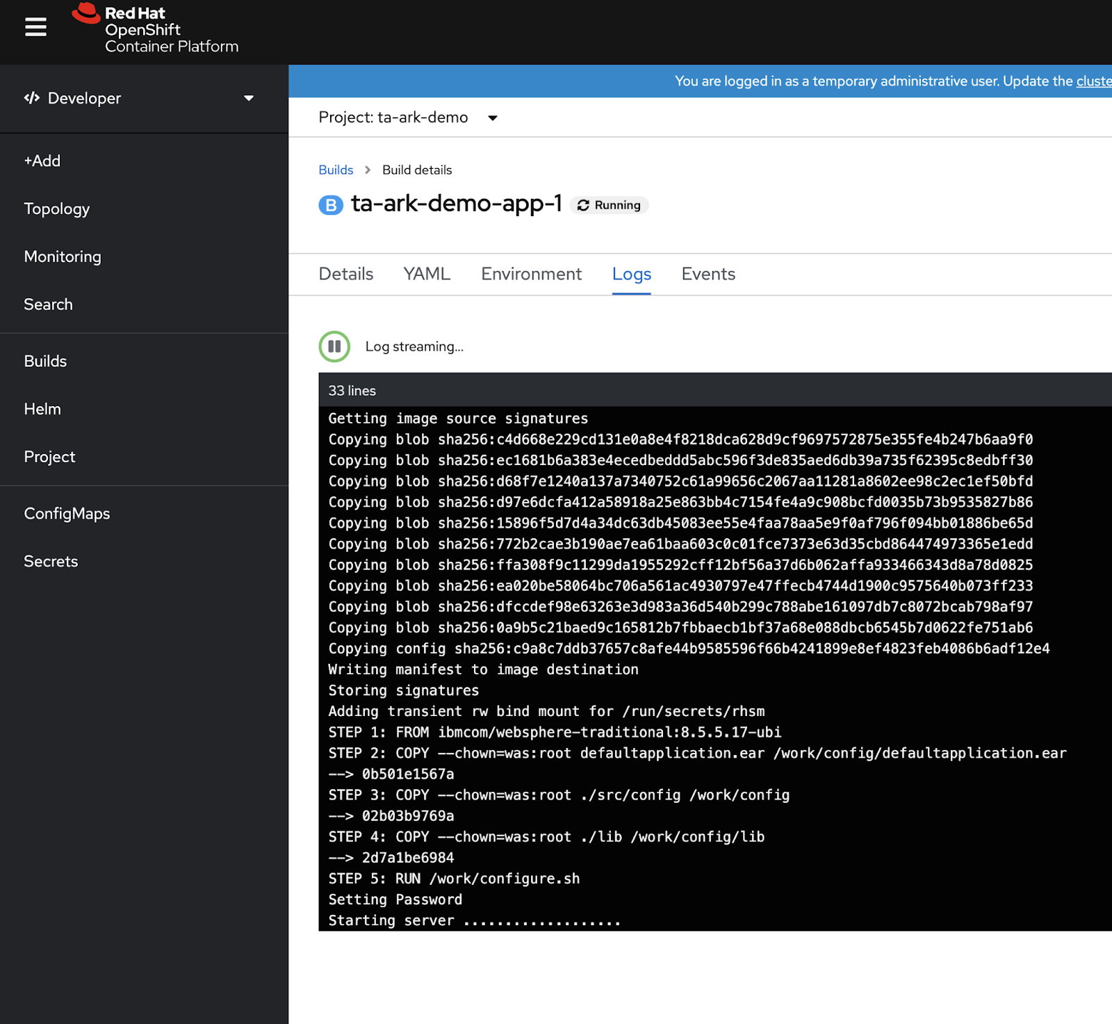 Rehosting Traditional WebSphere Application on OpenShift Container ...