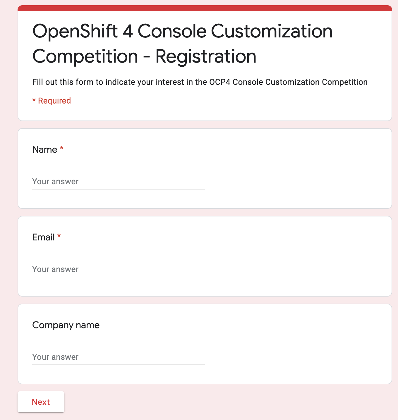 How to Enter the OpenShift Console Customization Competition