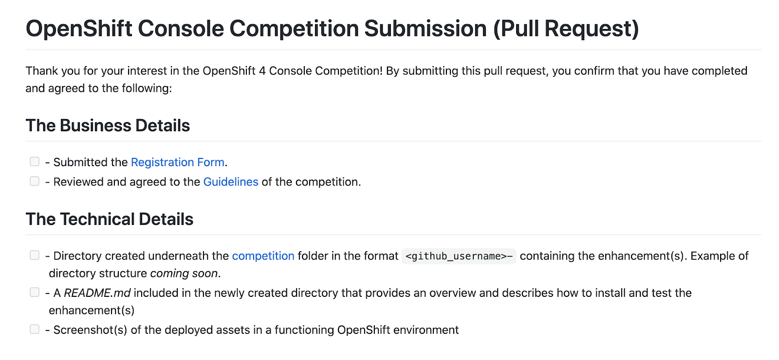 How to Enter the OpenShift Console Customization Competition