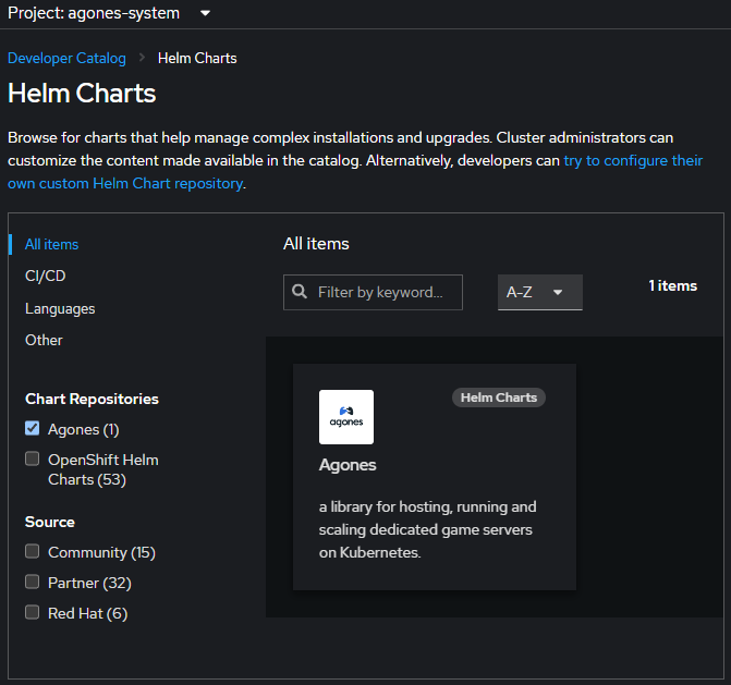 Agones Dedicated Game Server Platform on OpenShift