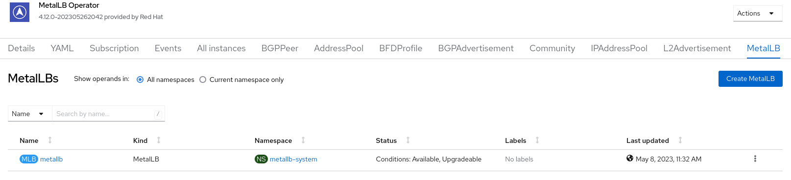 Using MetalLB to access OpenShift Virtual Machines