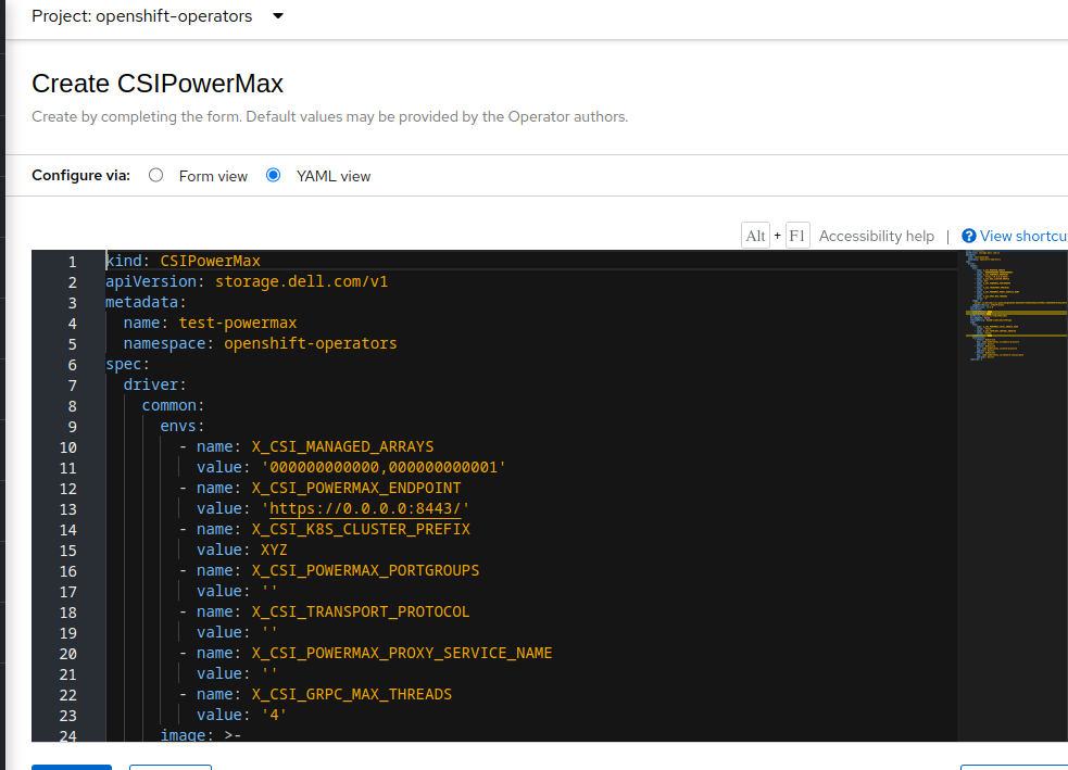 How to Configure Dell FC Powermax for Persistent Storage on OpenShift 4