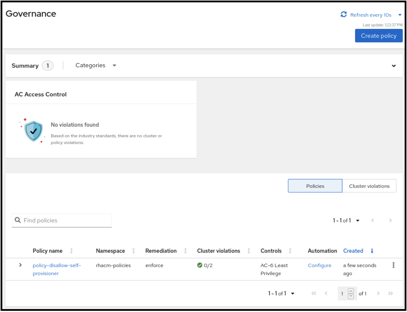 Managing NIST 800-53 controls in a multicluster OpenShift environment ...