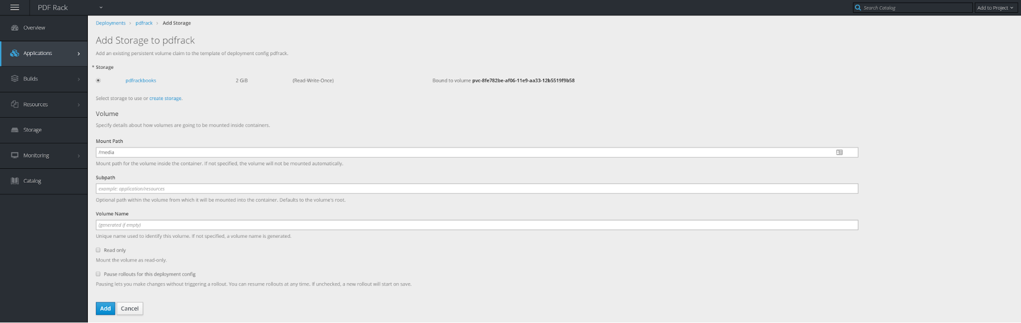 OpenShift Persistent Storage with a Spring Boot Example