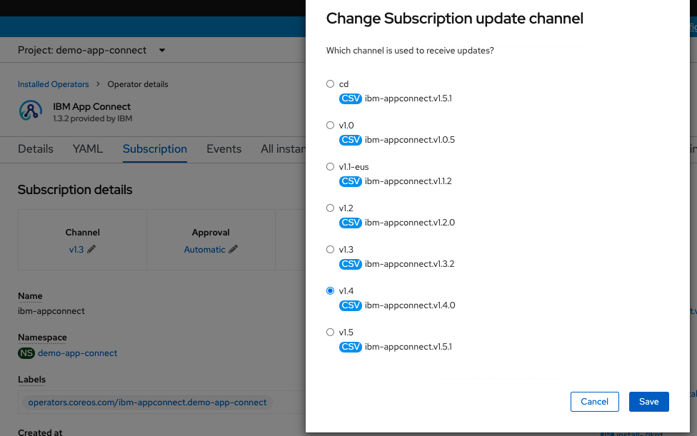 Rehosting IBM App Connect on OpenShift Container Platform