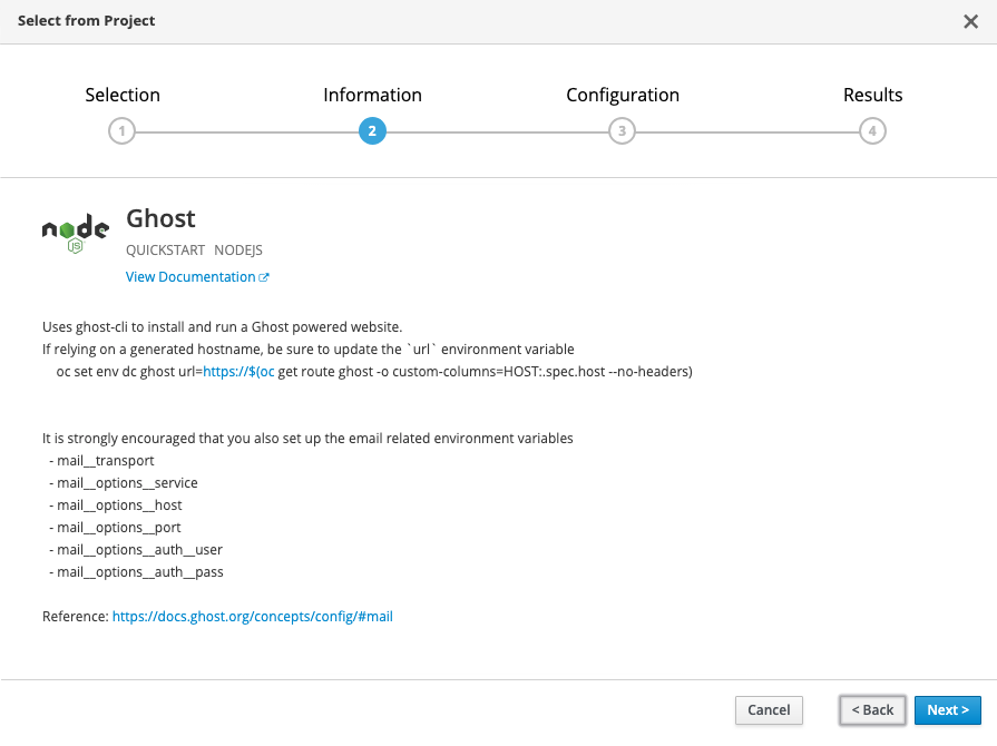 Running a Ghost Blog on OpenShift