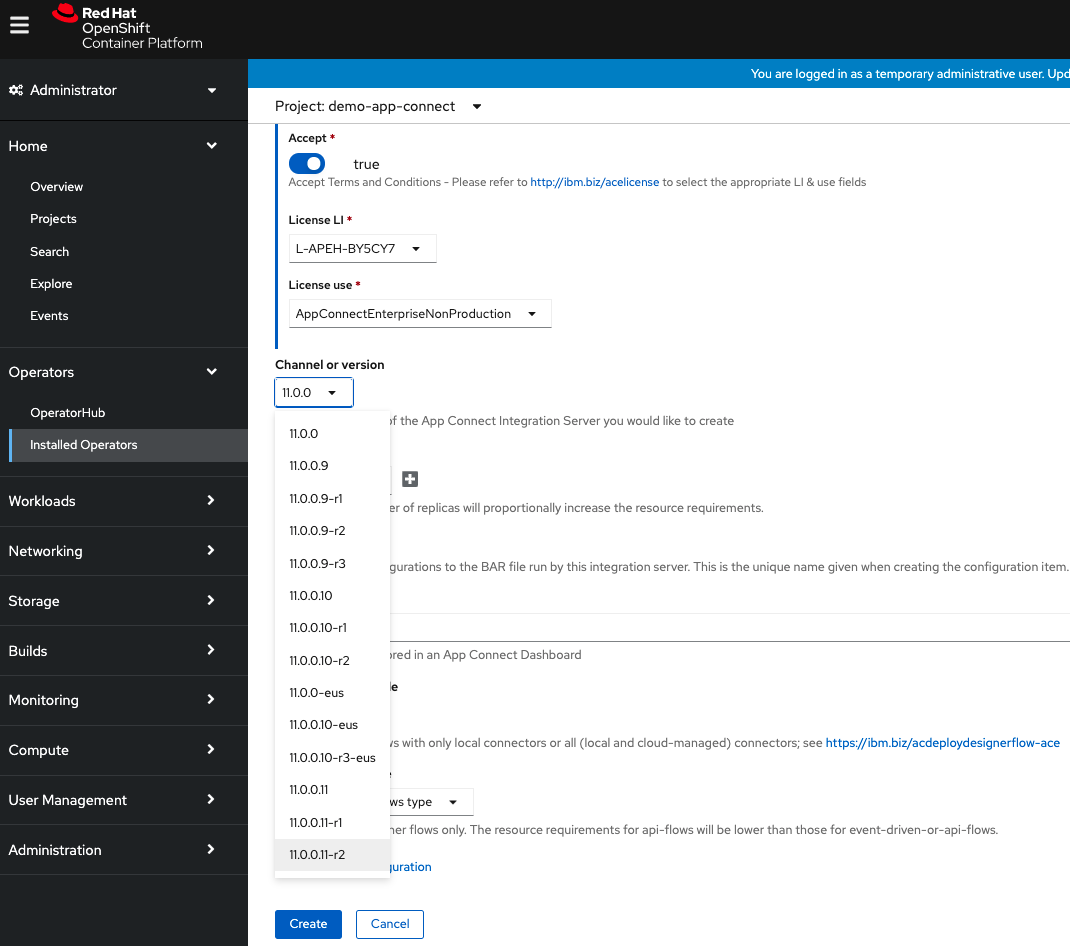 Rehosting IBM App Connect on OpenShift Container Platform