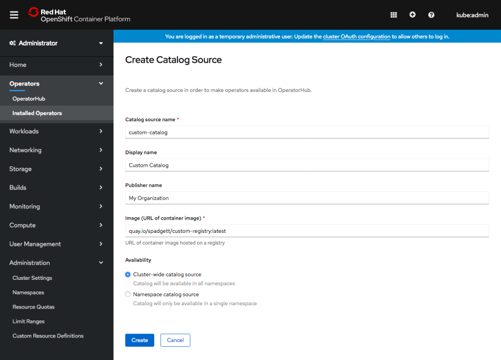 OpenShift 4.3: Managing Catalog Sources in the OpenShift Web Console