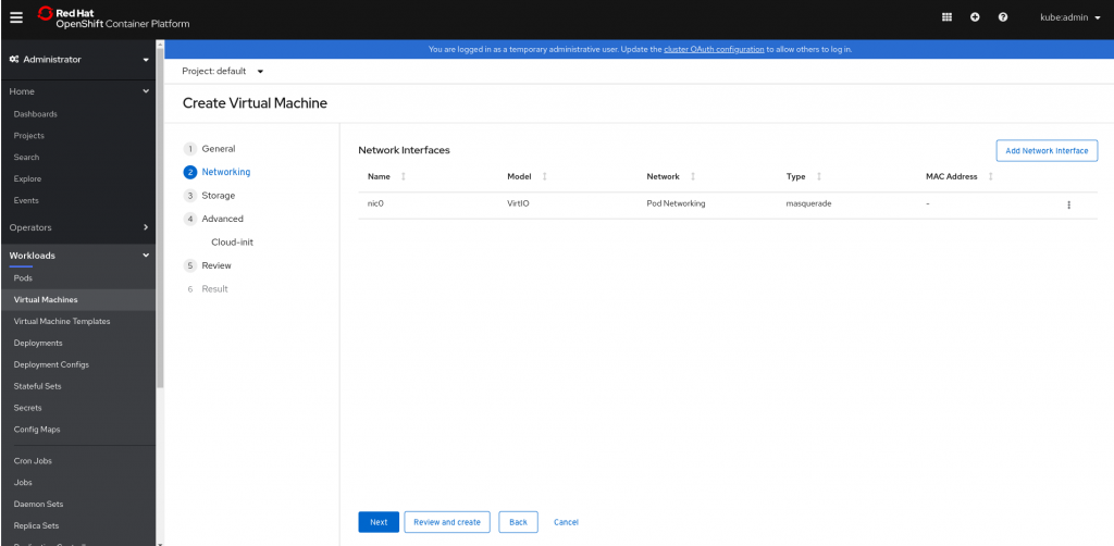OpenShift 4.3: Creating virtual machines on Kubernetes with OpenShift’s CNV