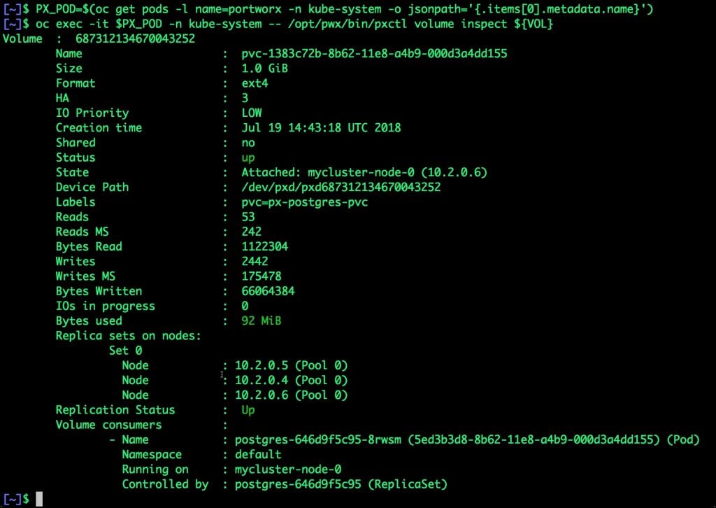 Deploying HA PostgreSQL on OpenShift using Portworx
