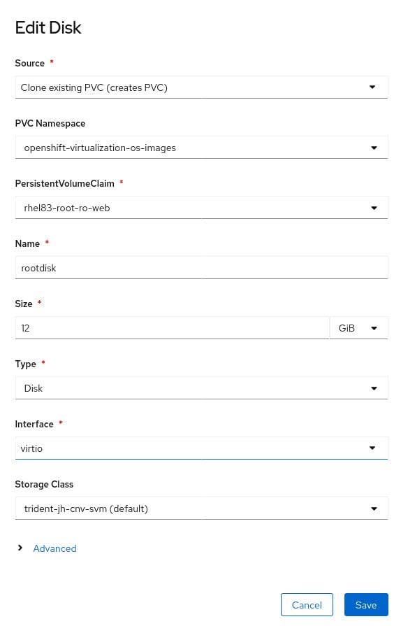 Creating a Two Disk RHEL8 VM with an Immutable OS Disk