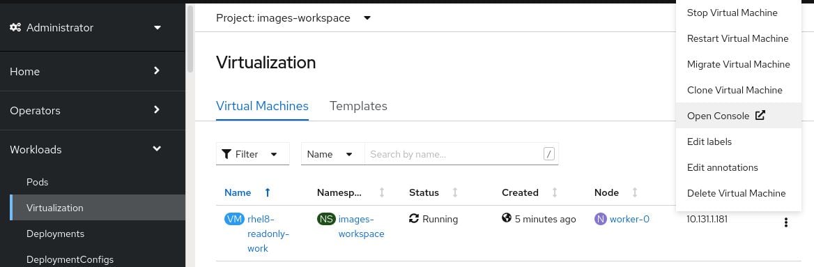 Creating a Two Disk RHEL8 VM with an Immutable OS Disk