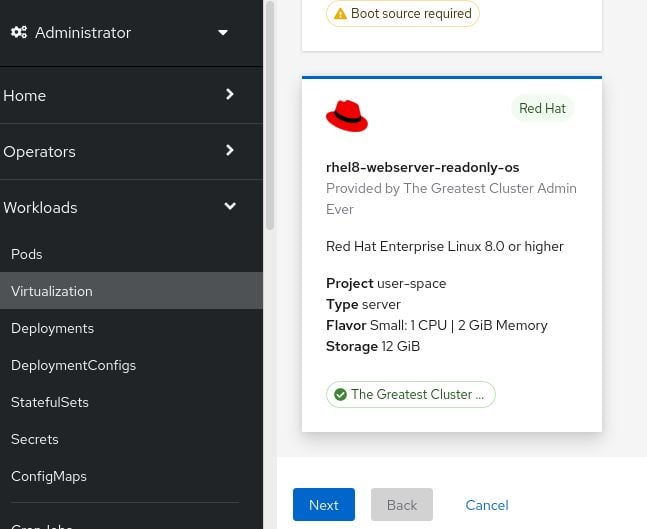 Creating a Two Disk RHEL8 VM with an Immutable OS Disk