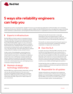 5 ways Red Hat site reliability engineers can help you