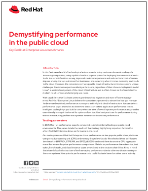 Demystifying performance in the public cloud