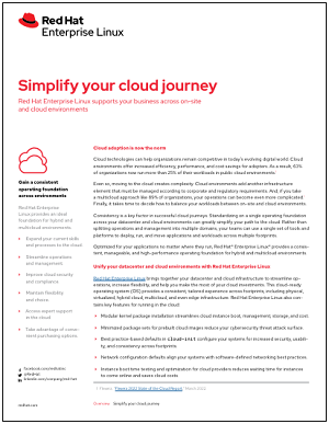 Simplify your cloud journey with Red Hat Enterprise Linux