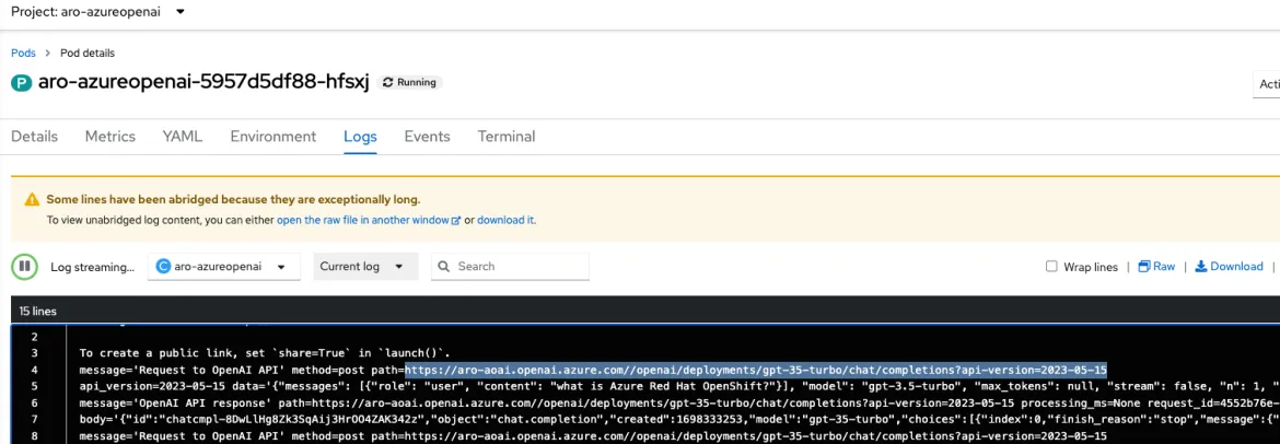 Deploying an AI chatbot in Microsoft Azure Red Hat OpenShift fully ...