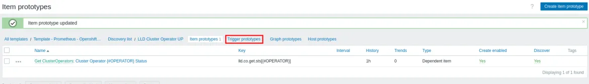 Monitoring OpenShift using Zabbix and Prometheus API