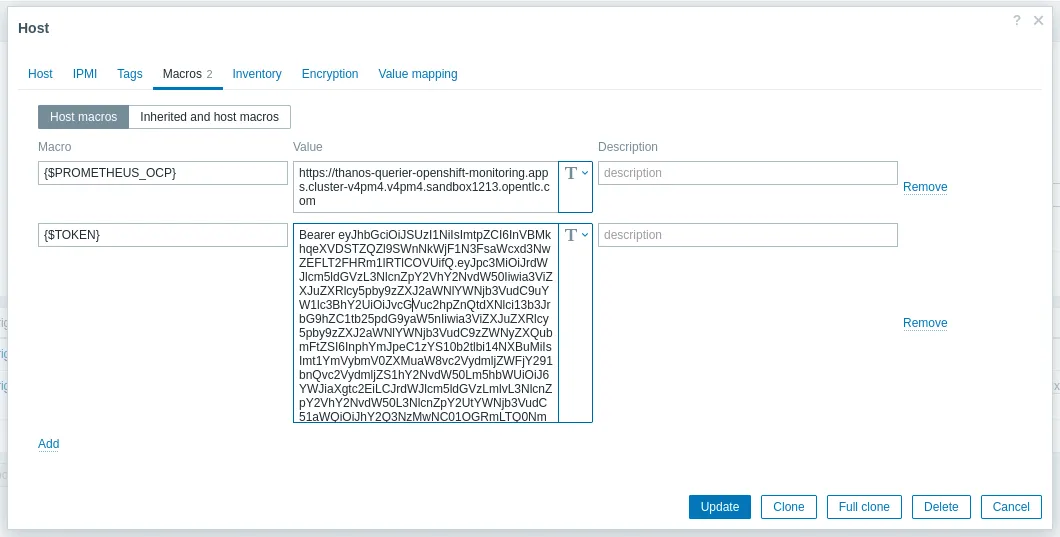 Monitoring OpenShift using Zabbix and Prometheus API