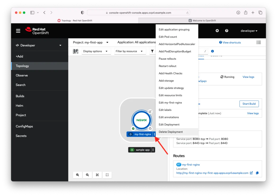 Installing OpenShift on VMWare and Deploying a Sample Application - Part 3