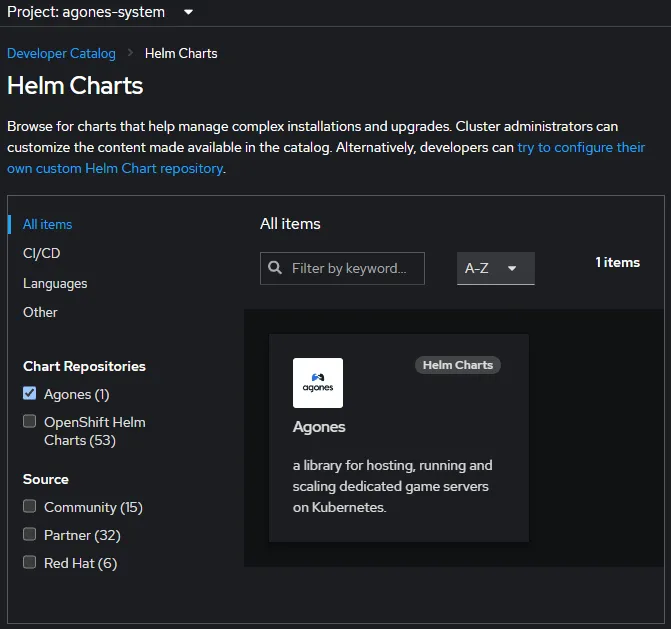 Agones Dedicated Game Server Platform on OpenShift