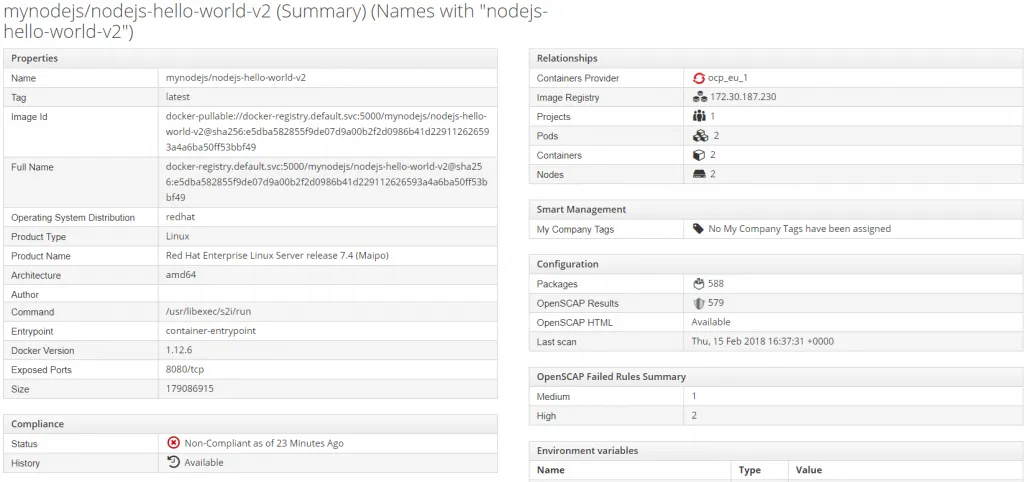 Security and Vulnerability Scanning of Container Images