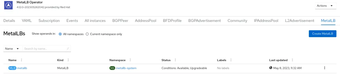 Using MetalLB to access OpenShift Virtual Machines