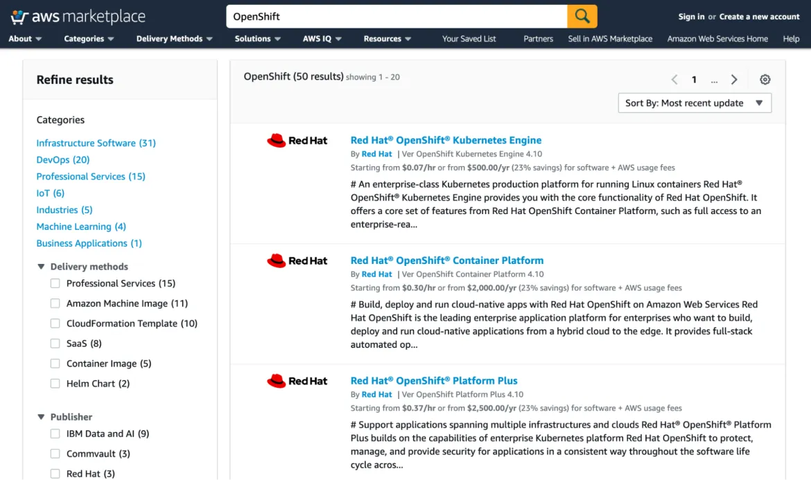 Simplify Procurement of OpenShift Directly with your Cloud Provider ...