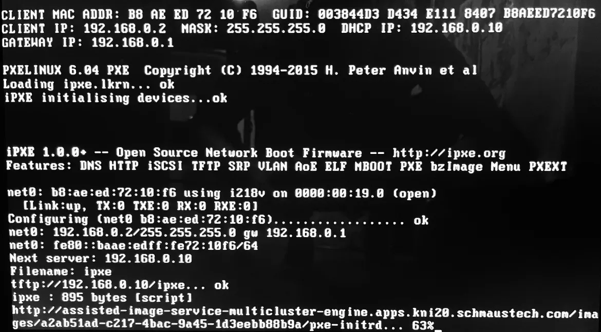 PXE Artifacts in Red Hat Advanced Cluster Management for Kubernetes