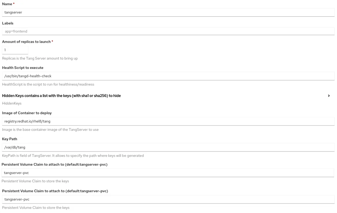 Tang-Operator: Providing NBDE in OpenShift