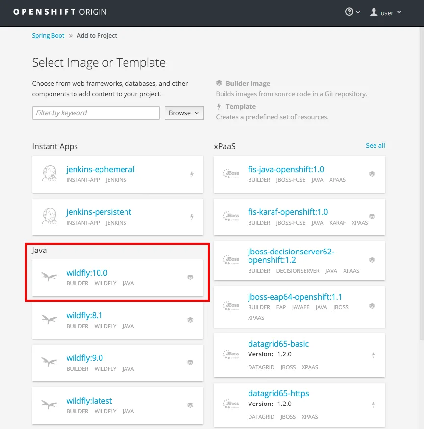 Using Spring Boot on OpenShift