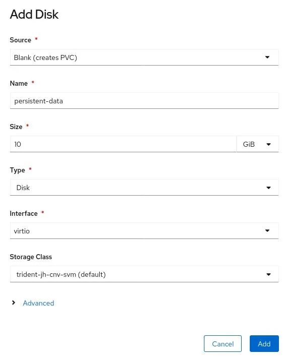 Creating a Two Disk RHEL8 VM with an Immutable OS Disk