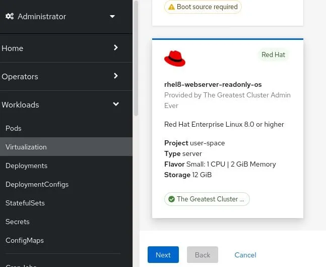 Creating a Two Disk RHEL8 VM with an Immutable OS Disk