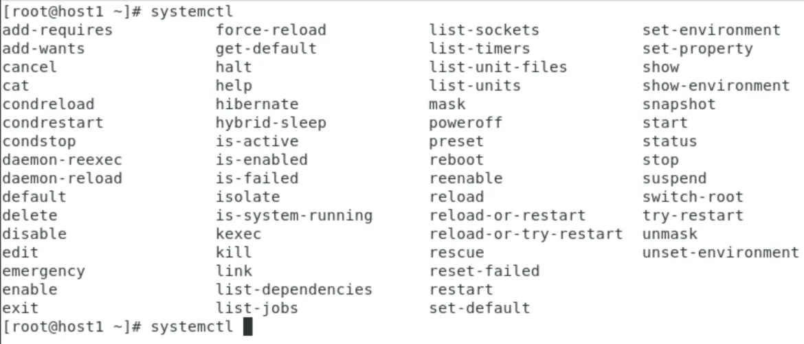Getting started with systemctl