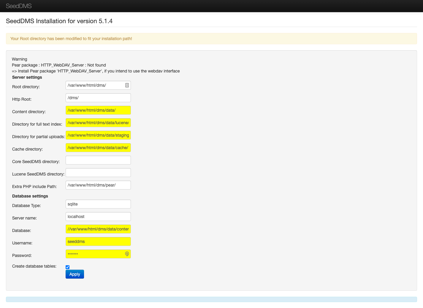 How to install and set up SeedDMS