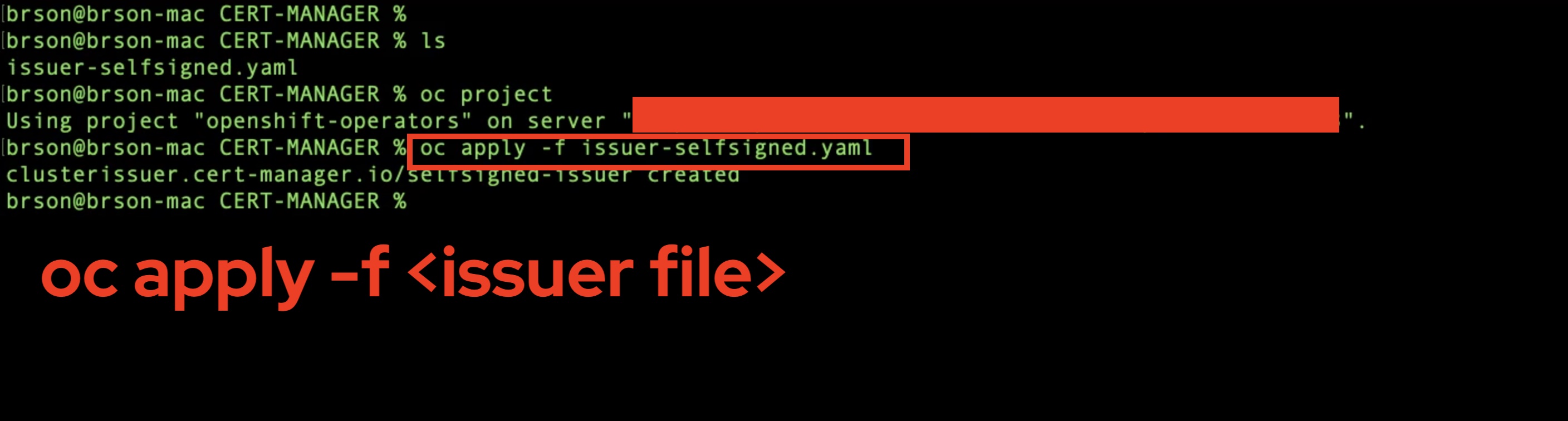 How to create a TLS/SSL certificate with a Cert-Manager Operator on OpenShift